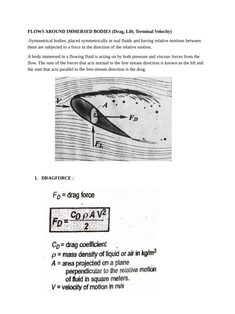 Flows Around Immersed Bodies | PDF
