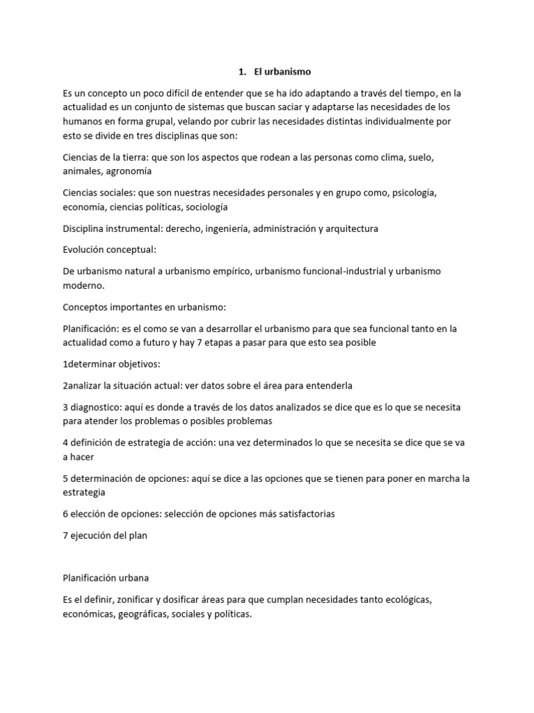 Fundamentos del Urbanismo y Planificación Urbana | PDF | Urbanismo | Ciudad