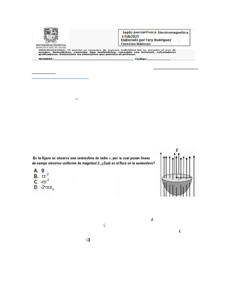 PDF 2° PARCIAL ELECTROM 244 | PDF