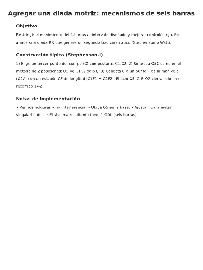 05 Diada Motriz Sixbar | PDF