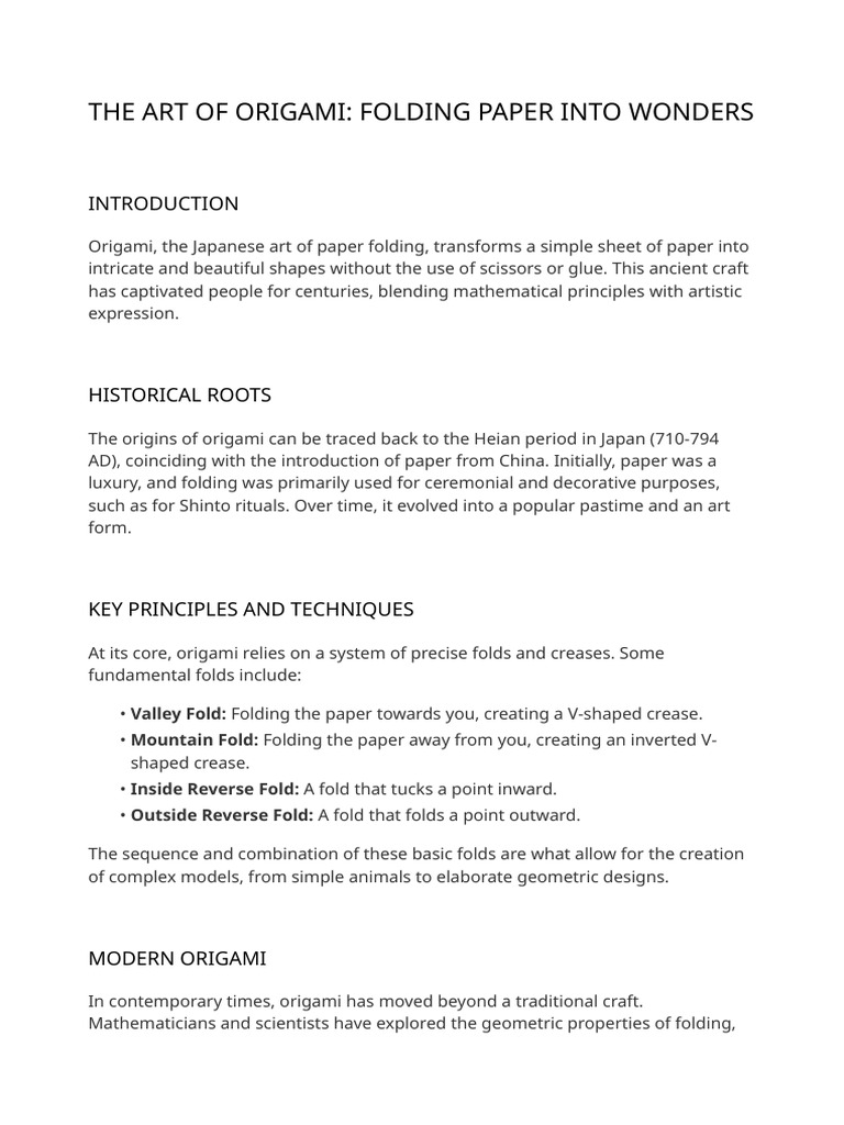 Origami Paper | PDF