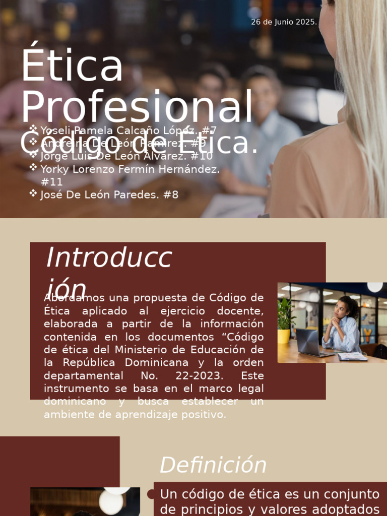 Codigo de Etica Grupo 2 | PDF | Maestros | Comportamiento