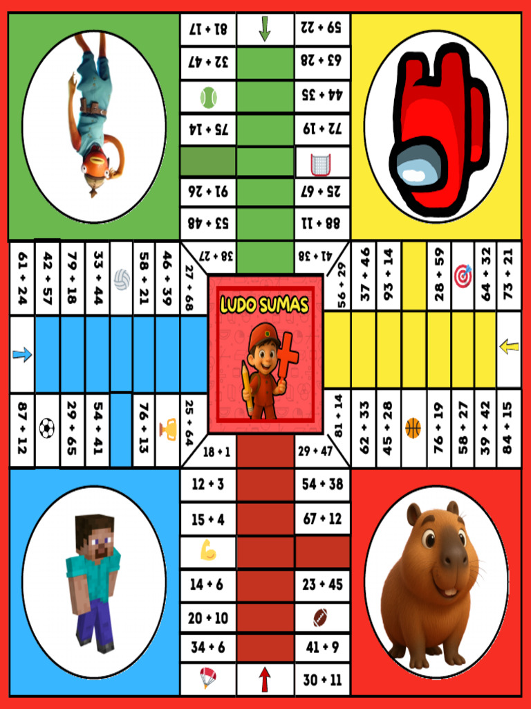 Ludo Matemático: Sumas y Restas | PDF | Juegos de mesa