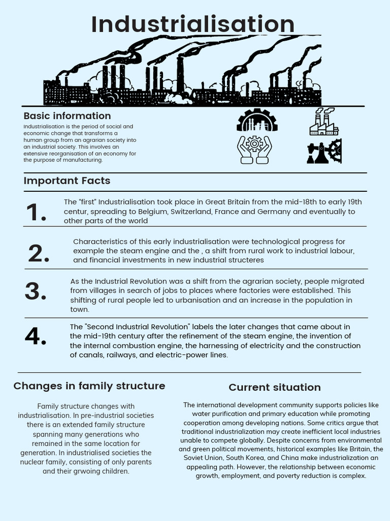 Industrialisation: Impact and Changes | PDF | Industrialisation | Economies