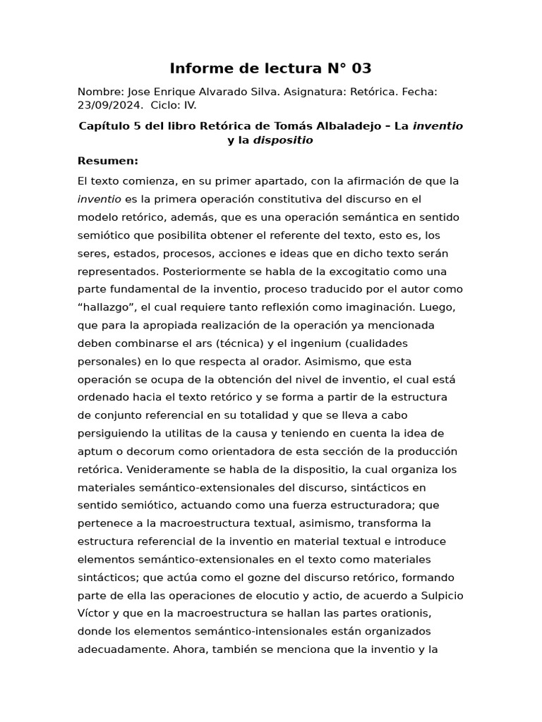 Inventio y Dispositio en Retórica | PDF | Retórica | Hablar en público
