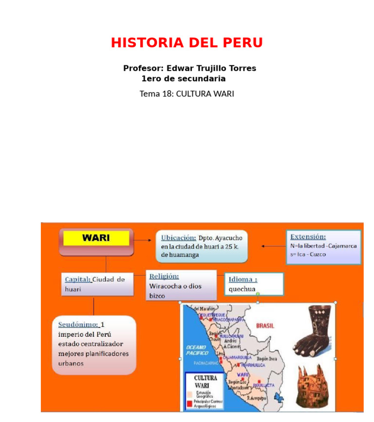 Historia Del Peru 1ero Ano Tema 18 | PDF
