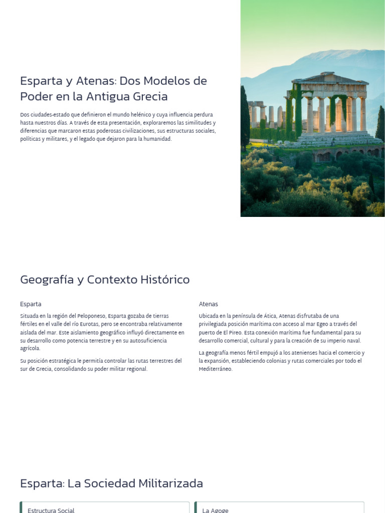 Espartay Atenas Dos Modelosde Poderenla Antigua Grecia | PDF | Esparta | Antigua Grecia
