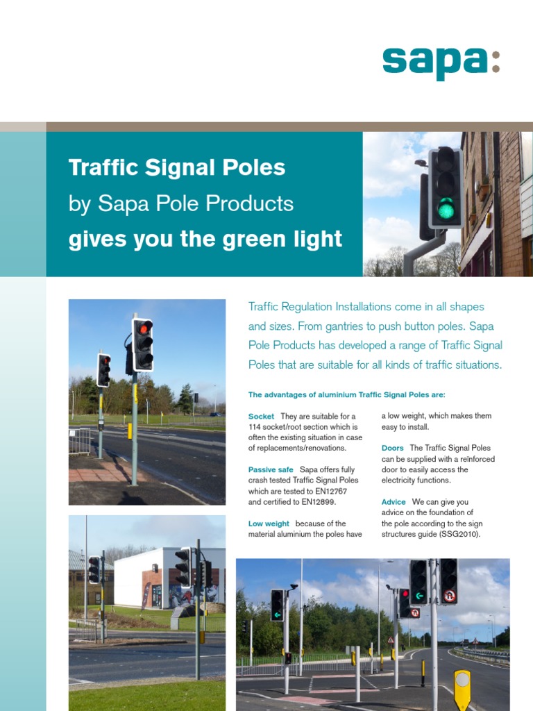 Traffic Signal Pole Leaflet | Traffic Light | Industries