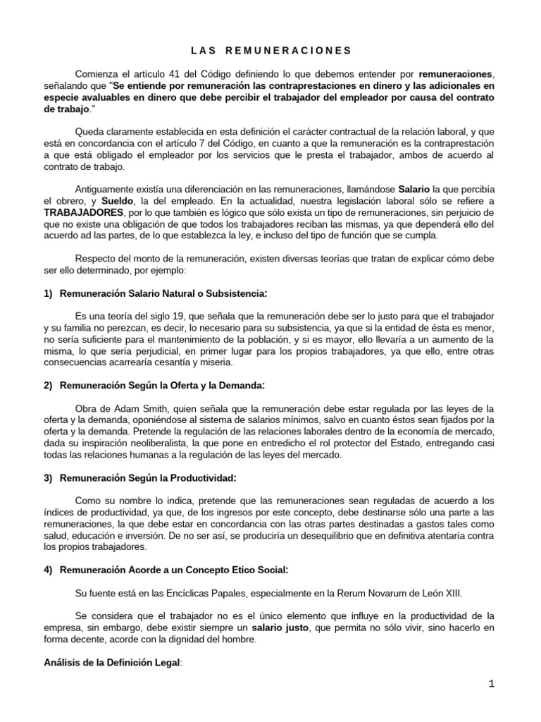 Apunte 4° 2025 | PDF | Salario | Derecho laboral