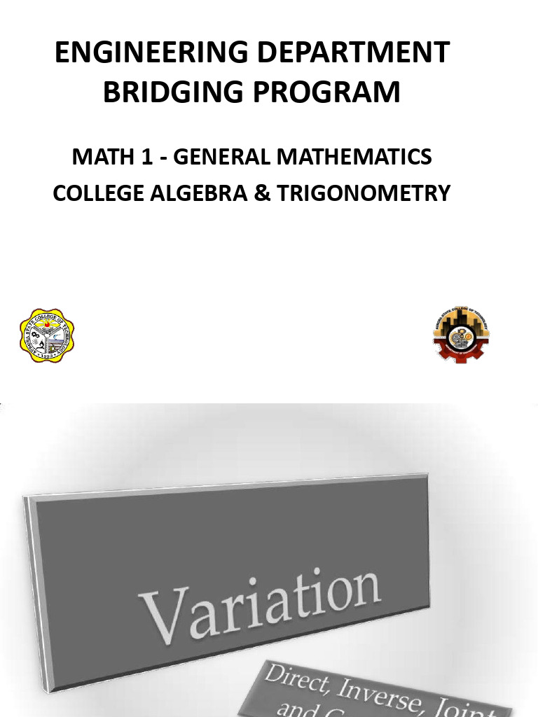 Direct Variation in College Algebra | PDF