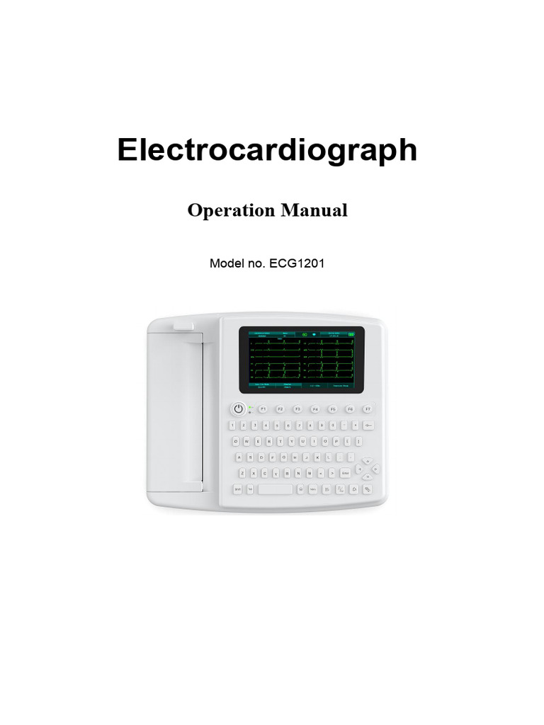 12 Channel ECG Operation Manual | PDF | Electrocardiography ...