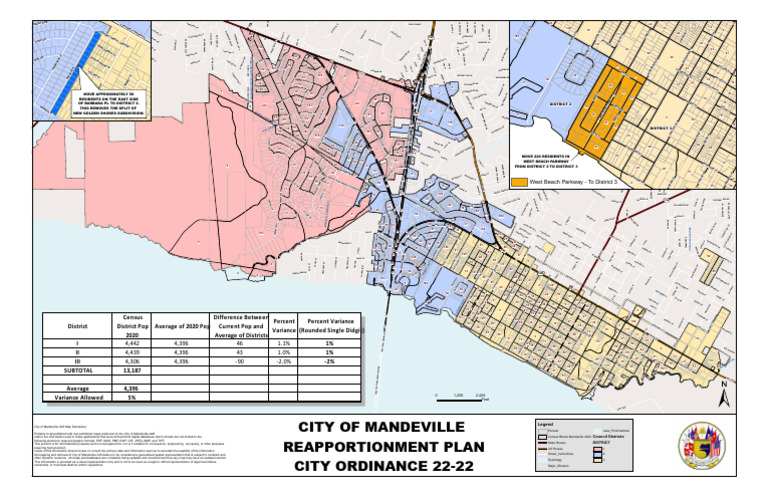 Map of Mandeville Districts | PDF