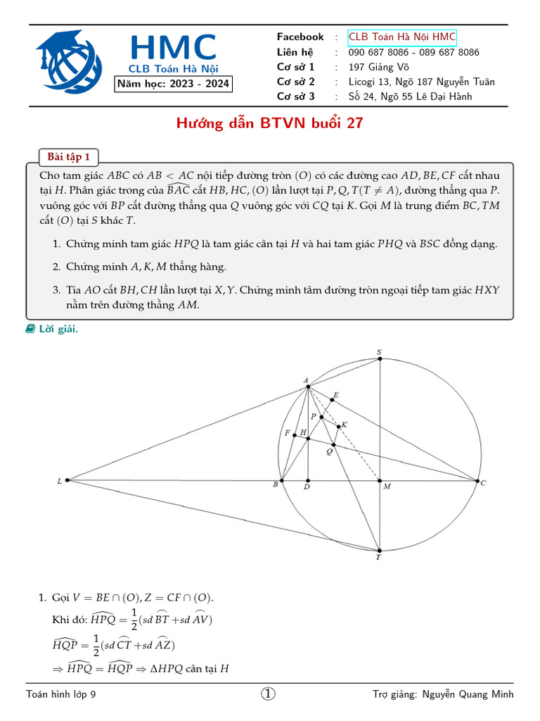 9th0 - b27 (19.12.2023) - Hd Btvn Ôn Tập Chung | PDF