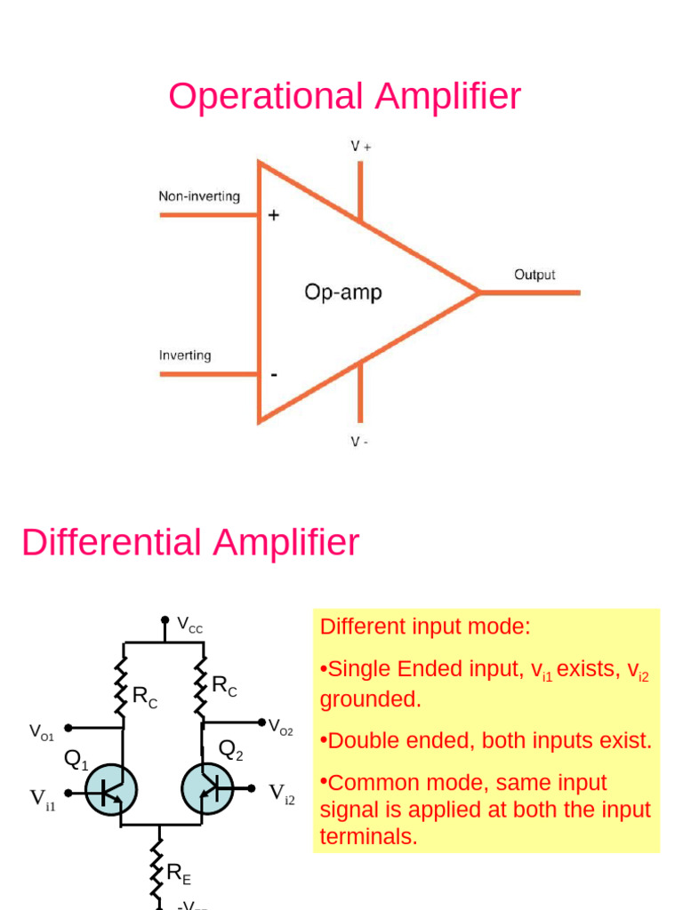 Differential Amplifier Voltage Gain Analysis | PDF | Amplifier ...