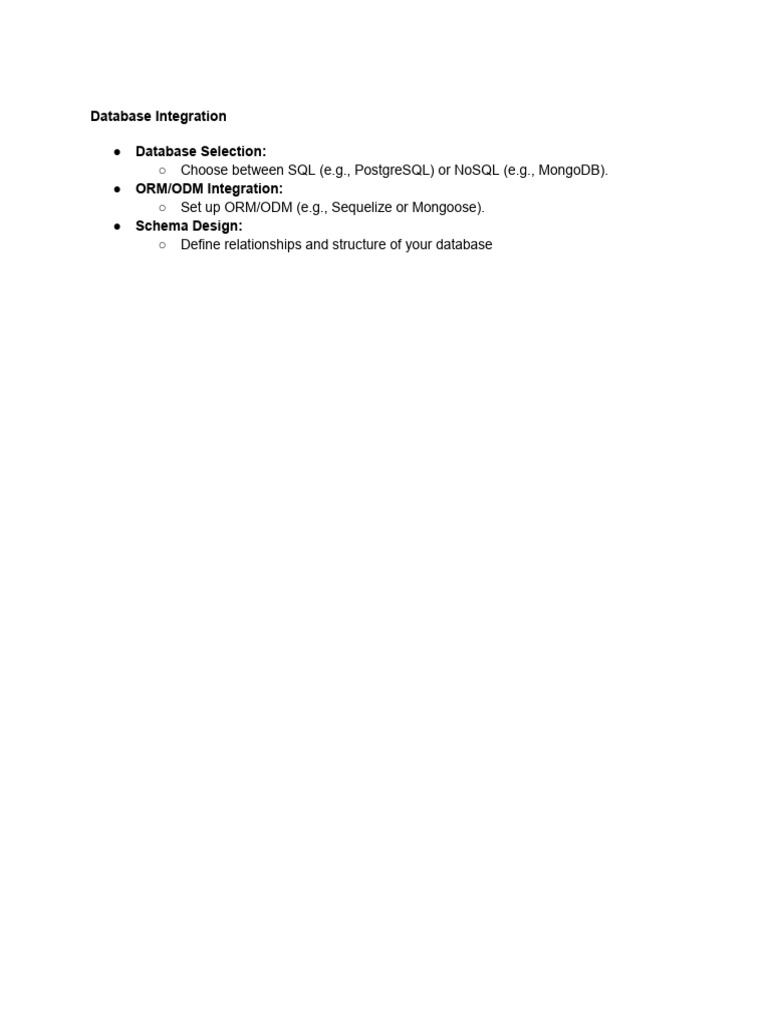 Database Outline | PDF