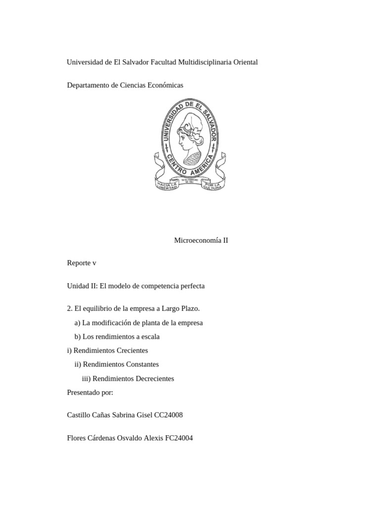 Quinto Reporte Micro | PDF | Competencia perfecta | Microeconomía