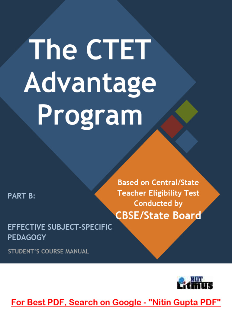 CTET English Pedagogy Course Manual | PDF | Semantics | Grammar
