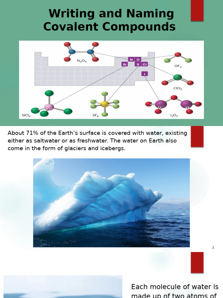 5.4 Writing and Naming Covalent Compounds | PDF | Chemical Compounds ...