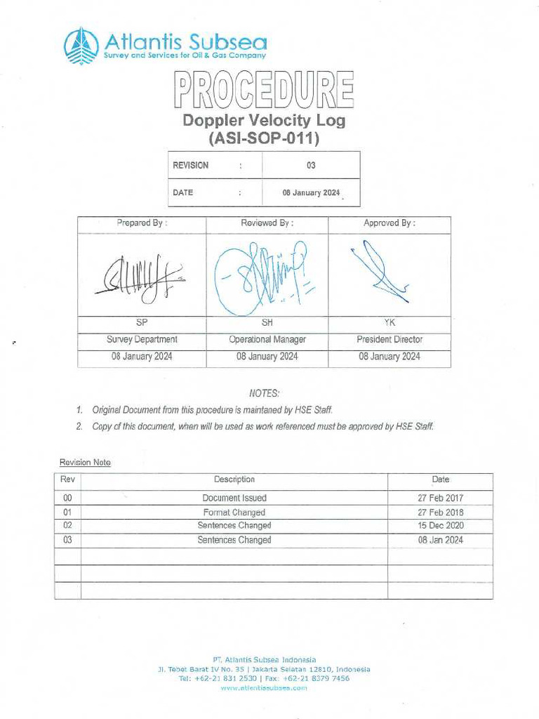 Doppler Velocity Log Installation Guide | PDF | Surveying