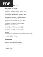 Oxford-Style Debate Rules and Format | PDF