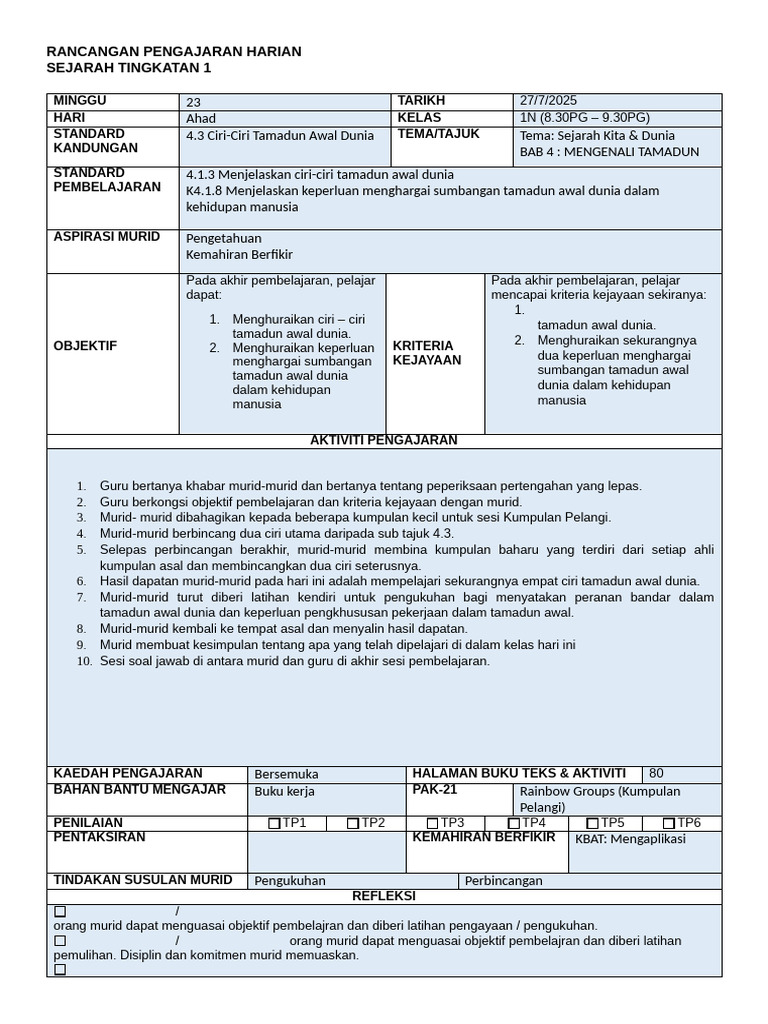 RPH - M22 - Sejarah | PDF