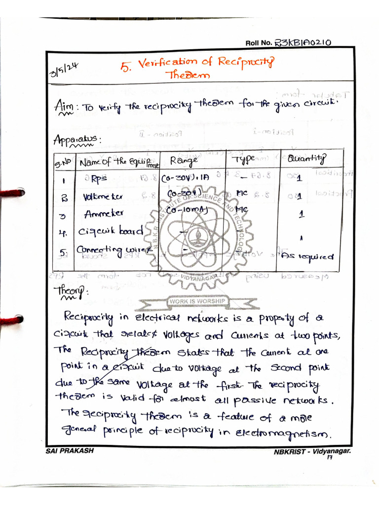 Reciprocity Theorem Pdf 9319