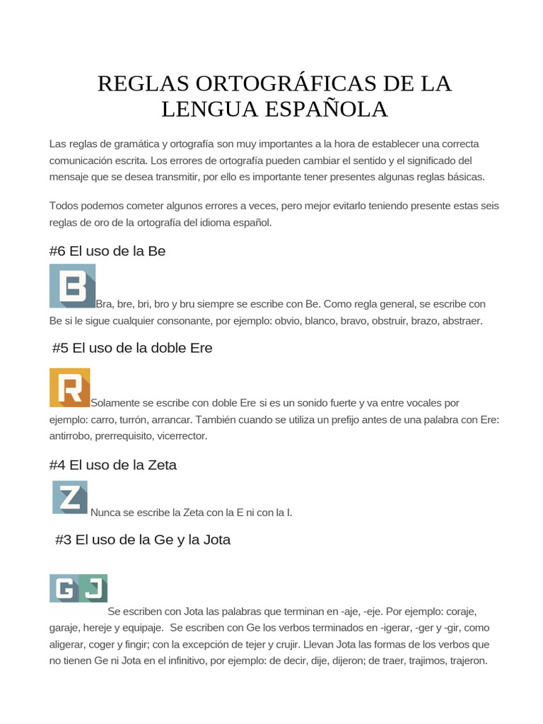 Reglas de Ortografía y Uso de Tildes | PDF | Gramática | Idiomas