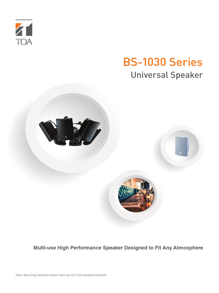 BS-1030 Universal High-Performance Speaker | PDF | Loudspeaker | Sound ...