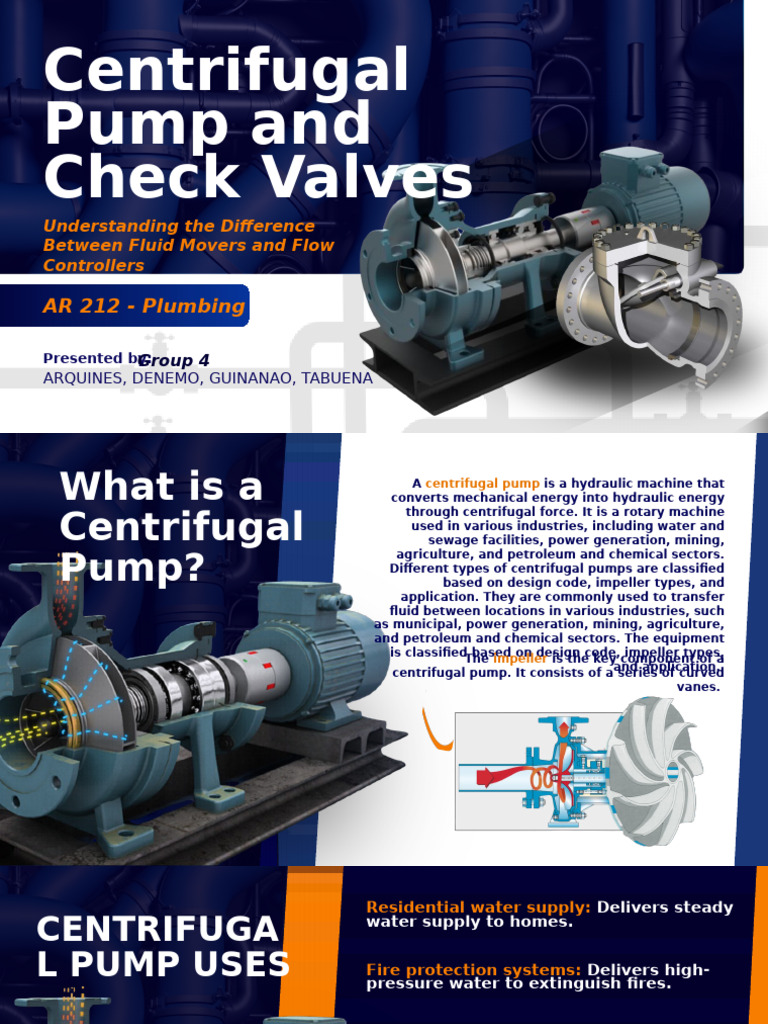 Plumbing Centrifugal Pump Check Valves | PDF | Pump | Valve