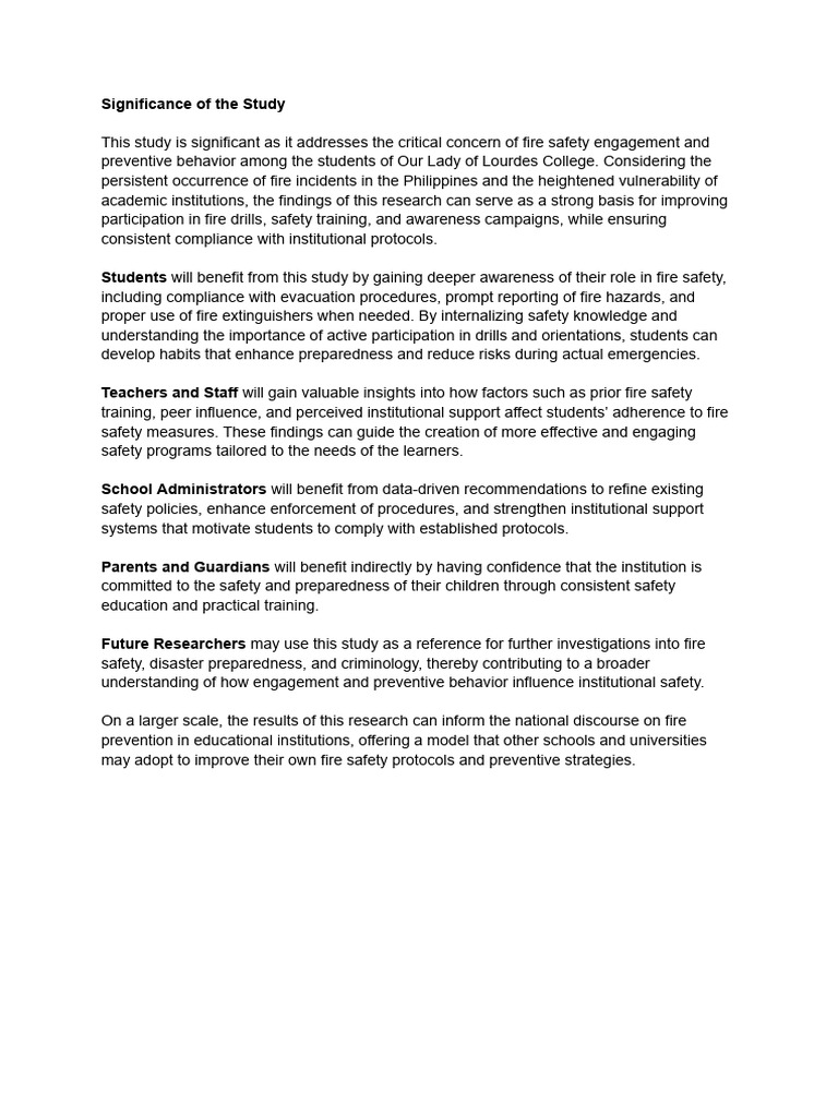 Enhancing Fire Safety Engagement in Schools | PDF