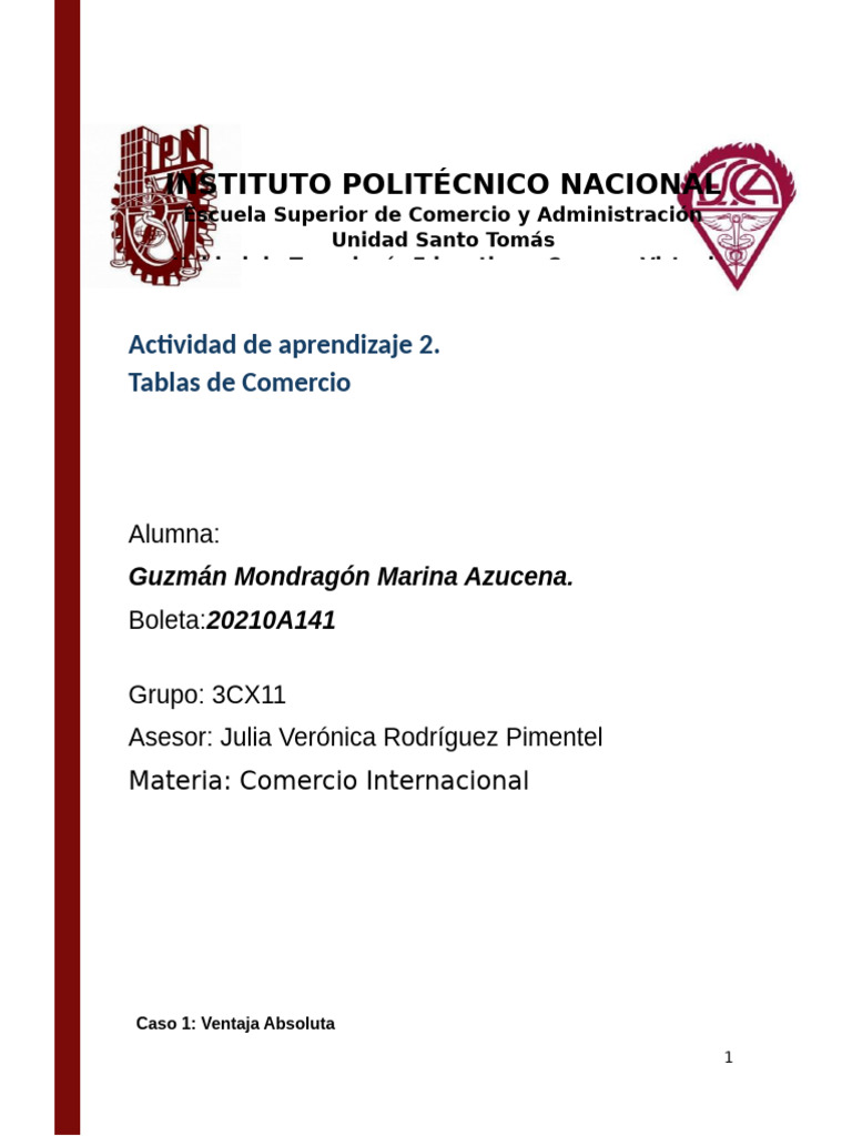 Guzman Mondragon Marina Azucena Actividad2 Sesión1 | PDF | Costo de ...