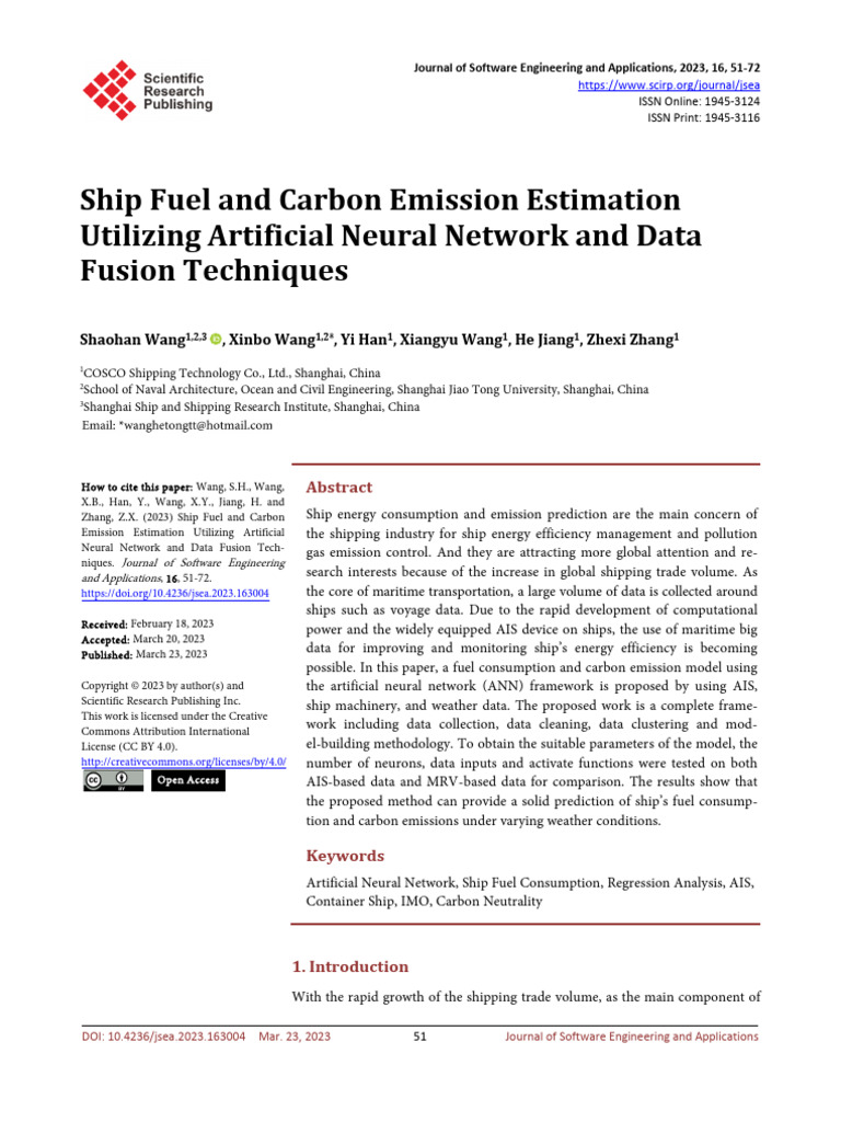 Article - Ship Fuel and Carbon Emission Estimation | PDF | Linear ...