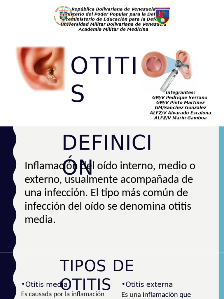 Tipos y síntomas de otitis médica | PDF | Oído | Resfriado comun