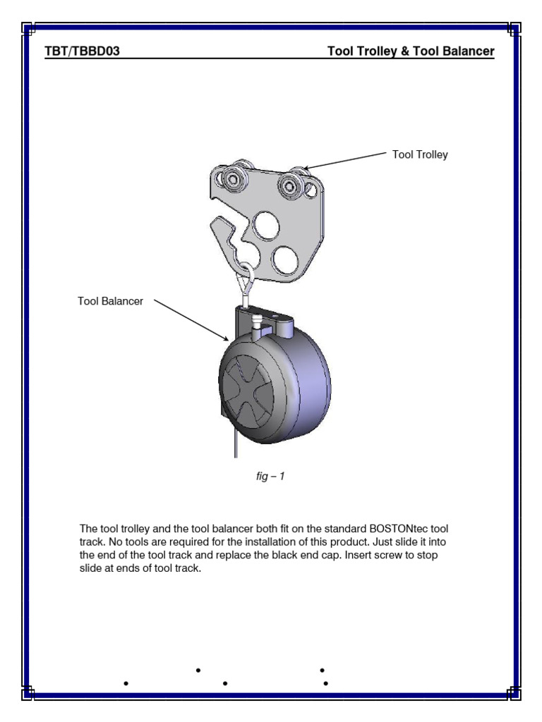 Tool Trolley and Tool Balancer - TBT-TBBD03 | PDF