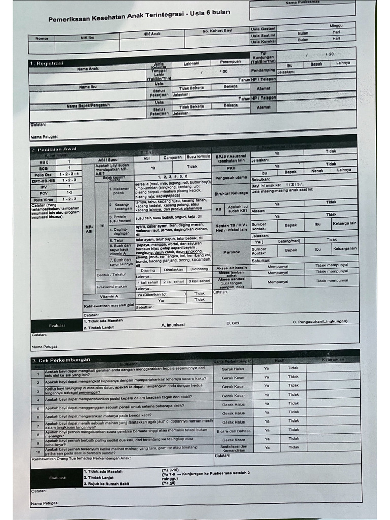 Form Skrining PKAT | PDF