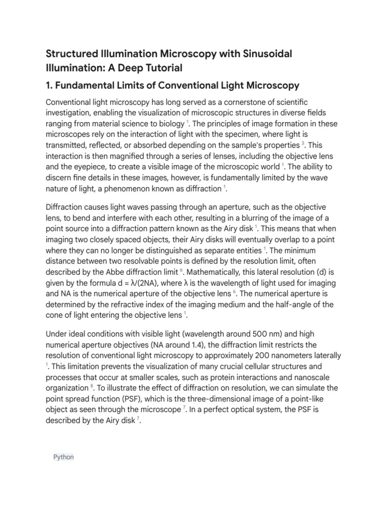 SIM Tutorial With Sinusoidal Illumination | PDF | Microscope | Angular ...