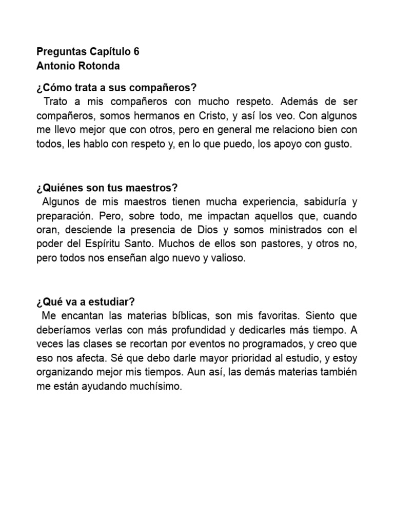 Preguntas Capítulo 6 | PDF