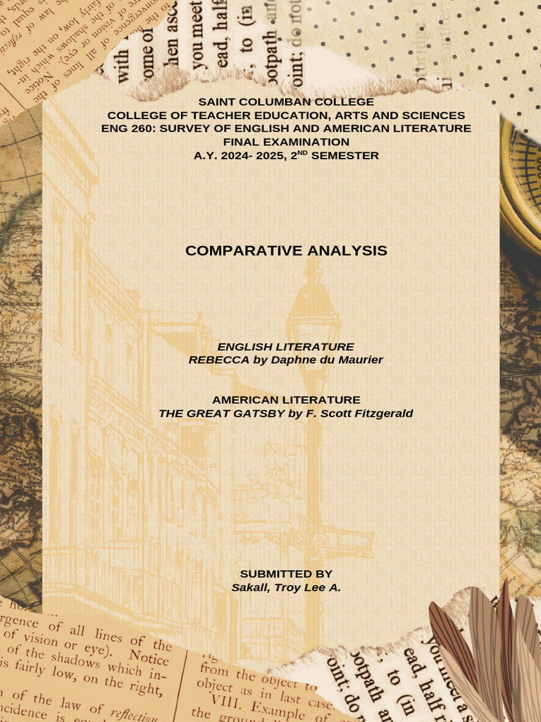 Comparative Analysis of Gatsby and Rebecca | PDF | The Great Gatsby | F ...