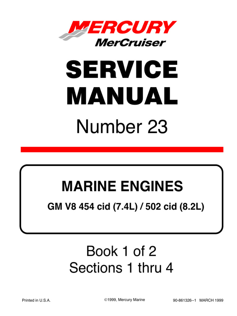 GM V8 Marine Engine Service Manual | PDF | Mechanical Engineering