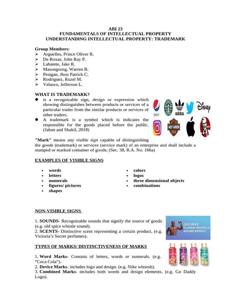 Trademark | PDF | Trademark Distinctiveness | Trademark