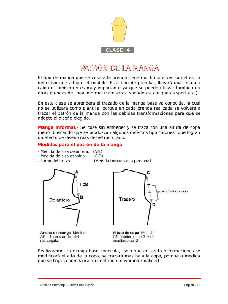 Clase 4. Patron Base Manga 19 22 | PDF