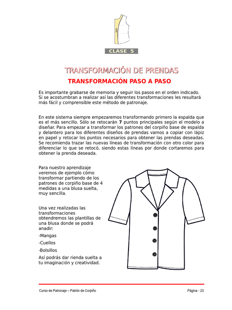 Guía de Transformación de Prendas | PDF | Ropa | Moda