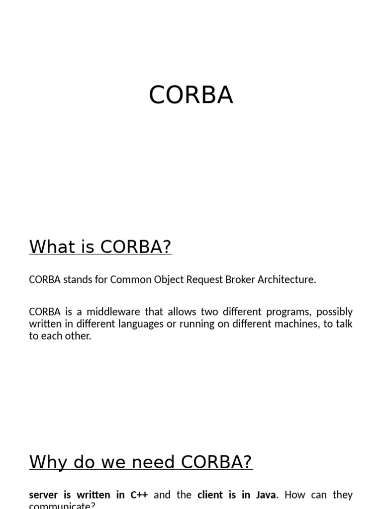 Corba | PDF