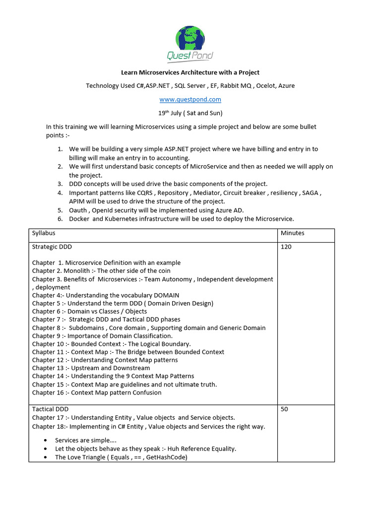 Microservices Syllabus | PDF | Computer Engineering | Software Development