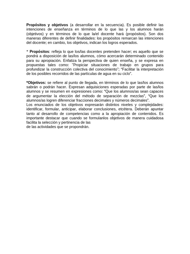 Propósitos y Objetivos | PDF