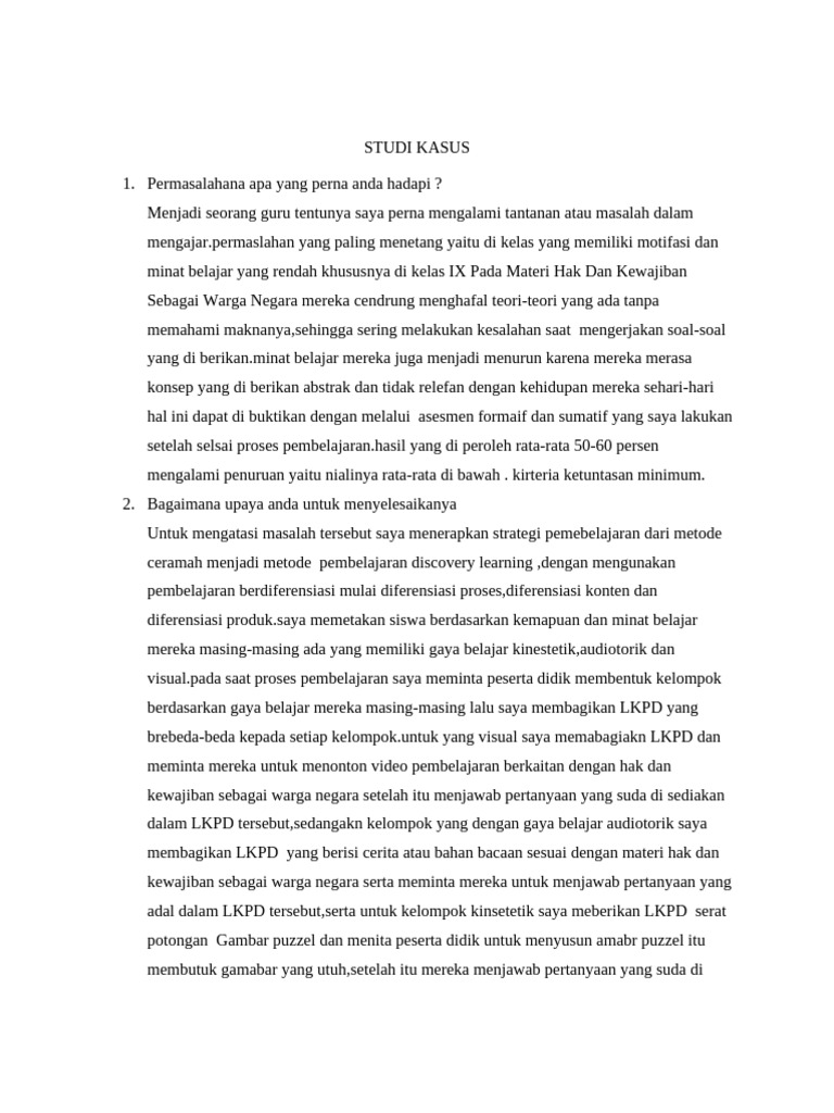 Studi Kasus PPG 2025 | PDF