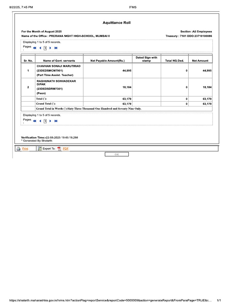 Aquittance Roll | PDF