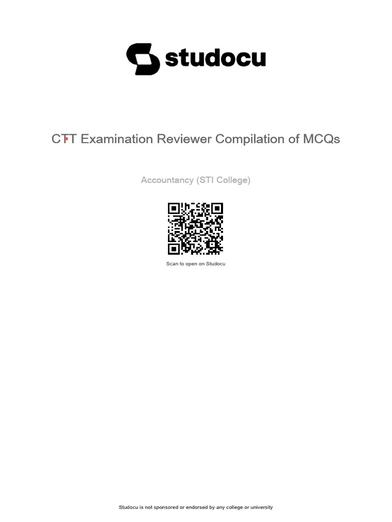 CTT Reviewer | PDF | Taxes | Value Added Tax