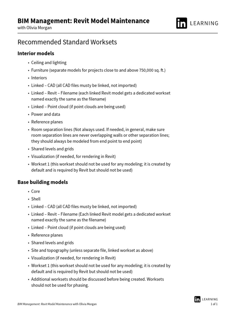 Revit Model Maintenance Best Practices | PDF