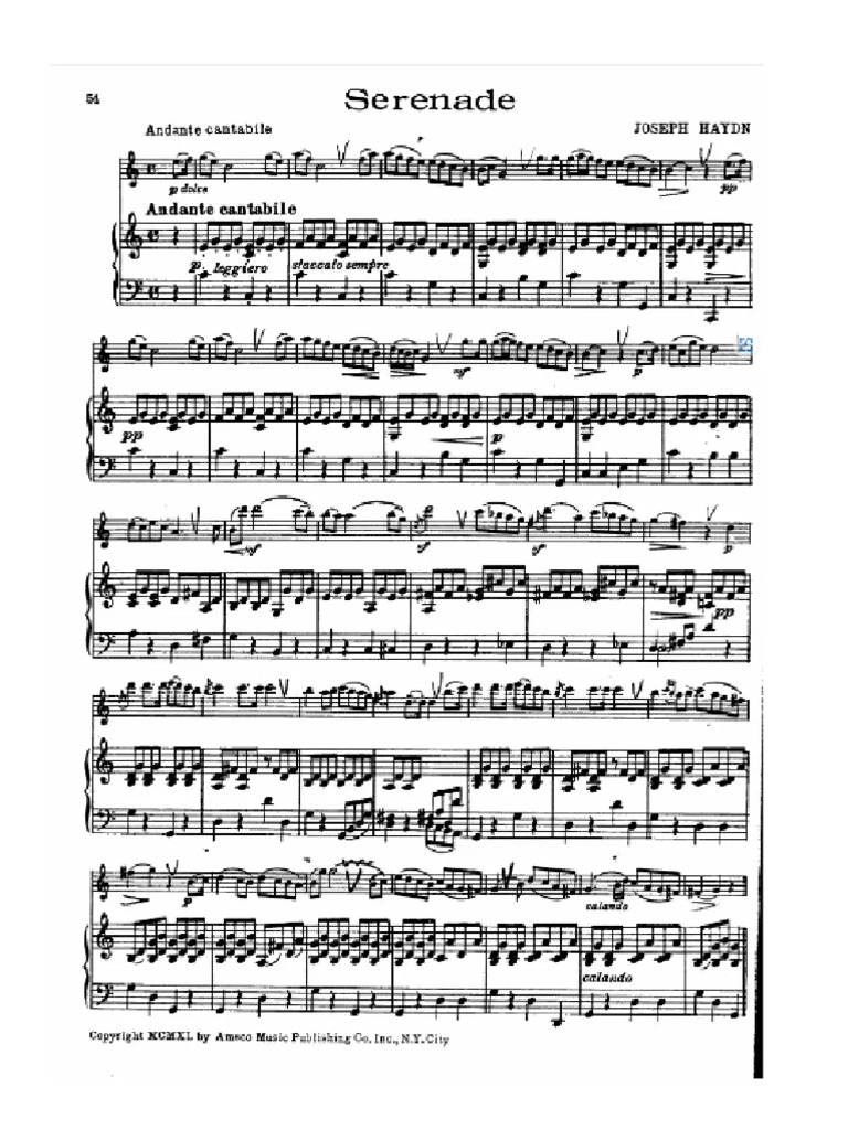 Serenade Haydn Screenshot | PDF
